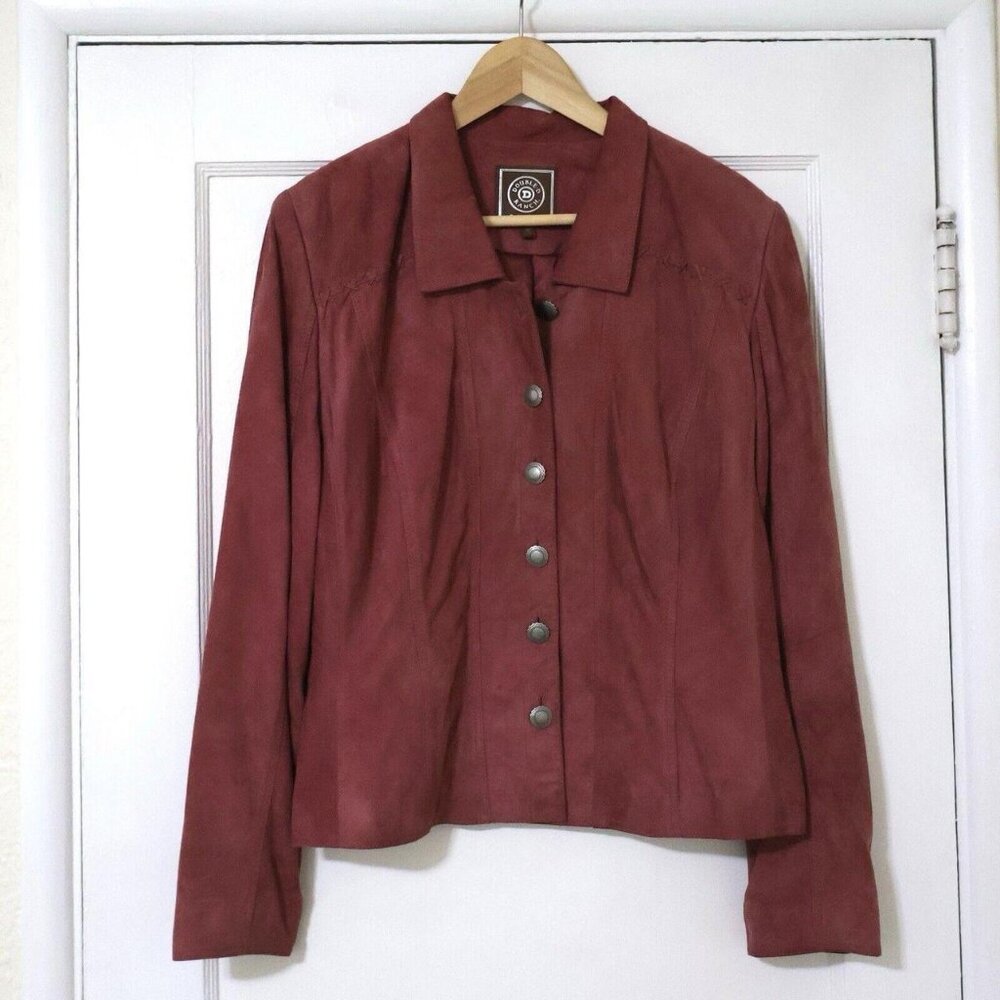 Double D Ranch Red Suede Leather Jacket - Gem